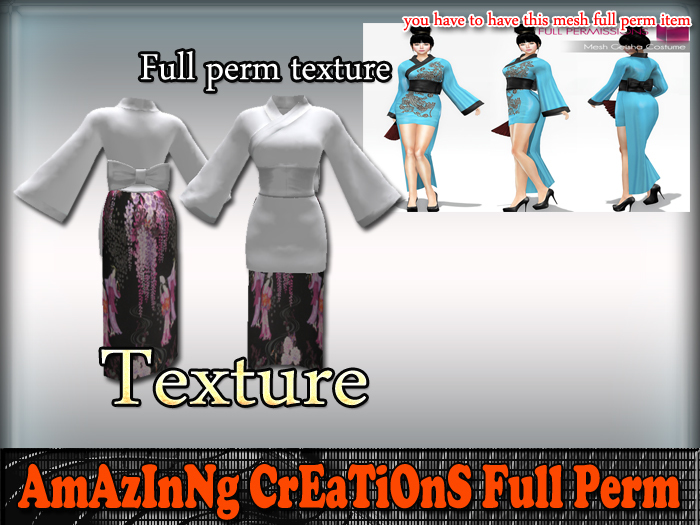 Second Life Marketplace - AmAzINg CrEaTiOnS Texture Geisha Costume 81