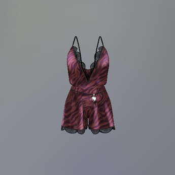 Second Life Marketplace - Pink Tiger Heart Fitmesh Romper
