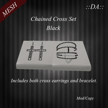 Second Life Marketplace - DEMO ::DA:: Chained Cross Black Demo