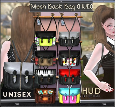Second Life Marketplace - NS:: Mesh Back Bag (HUD)