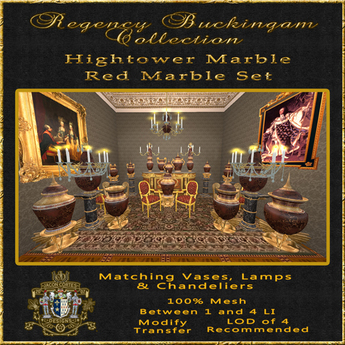 Second Life Marketplace - JDC Hightower Marble 8 Candle Crystal ...