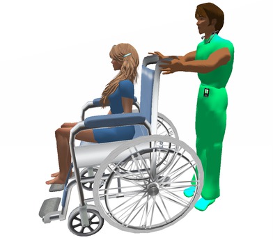 Second Life Marketplace - Wheelchair pusher & Wheelchair