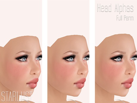 Second Life Marketplace - ::Starlust:: Full Perm Head Alphas