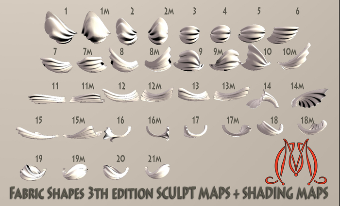 Second Life Marketplace - Fabric Shapes 3th edition FULL PERM SCULPT ...