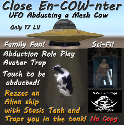 Second Life Marketplace - NaS-T Close Encounter of the Bovine kind UFO ...