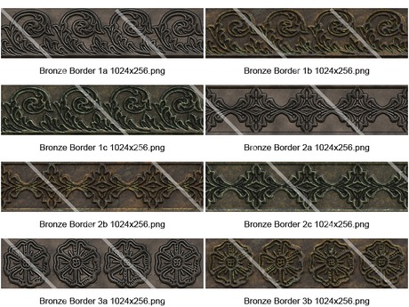 Second Life Marketplace - *Kismet* Bronze Borders Textures (24)