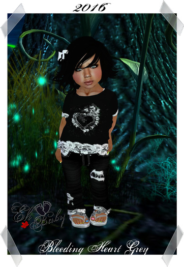 Second Life Marketplace - EH Baby ~ Bleeding Heart Grey Outfit