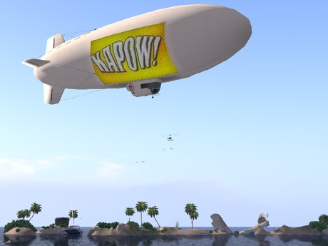 Second Life Marketplace - blimp TV screens