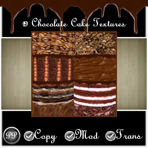 Second Life Marketplace - 19 Chocolate Cake Textures