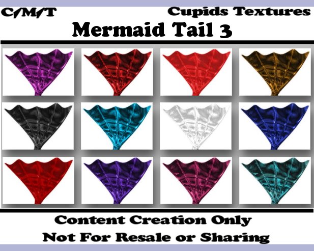 Second Life Marketplace - 12 Mermaid Tails Fins 3 Textures