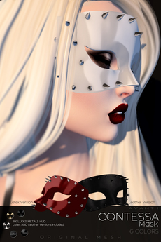Second Life Marketplace - .:Avanti:. Contessa Mask - Silver/Grey