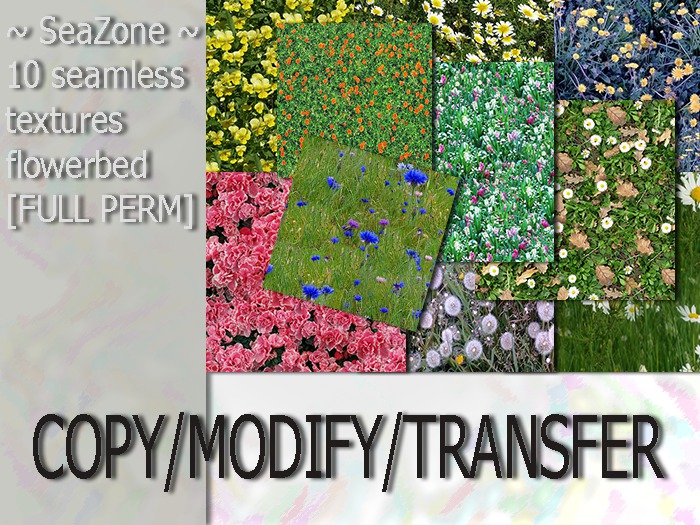 Second Life Marketplace - ~SeaZone~10 seamless textures flowerbed [FULL ...
