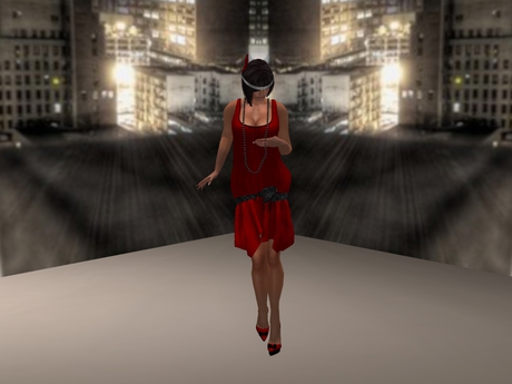 Second Life Marketplace - Roaring20's Red flapper dress complete outfit ...