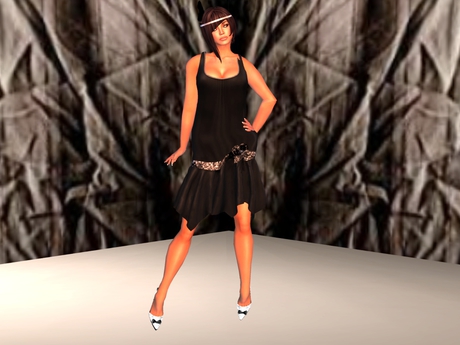 Second Life Marketplace - Roaring 20's Black Flapper dress complete ...