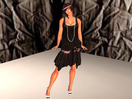 Second Life Marketplace - Roaring 20's Black Flapper dress complete ...