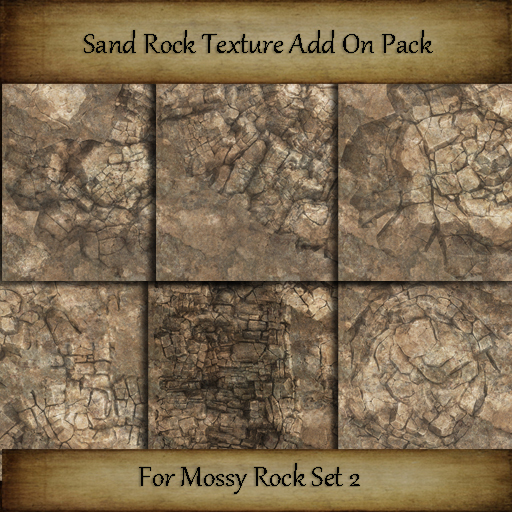 Second Life Marketplace - Bad Katz Sand Rock Textures for Mossy Rocks Set 2