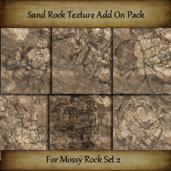Second Life Marketplace - Bad Katz Sand Rock Textures for Mossy Rocks Set 2