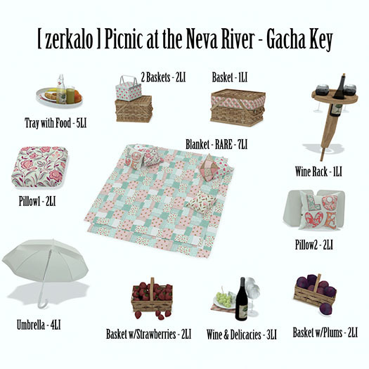 Second Life Marketplace - [ zerkalo ] Picnic at the Neva River - Pillow2