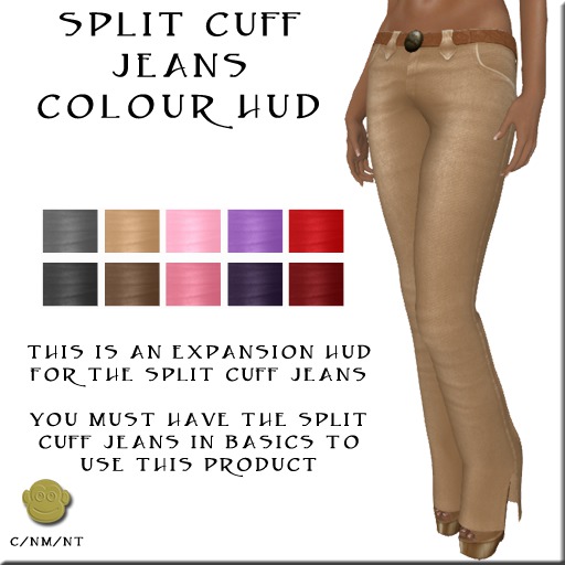 Second Life Marketplace - BM Split Cuff Jeans Colour HUD