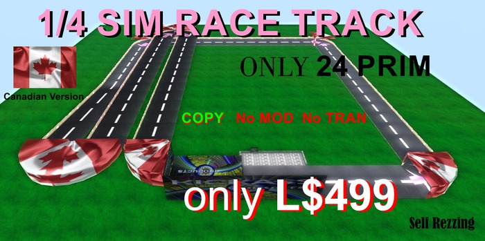 Second Life Marketplace - 1/4 Sim Track Canada V1.2 Low Prim