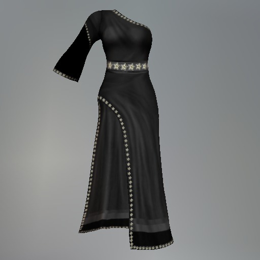 Second Life Marketplace Charcoal Star Fitmesh Dress