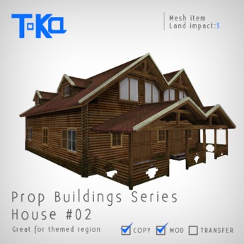 Second Life Marketplace - Toka Designs - Prop Buildings Series - House 02