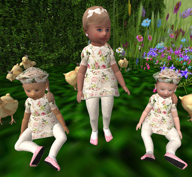 Second Life Marketplace - Pat A Kake Vintage Flower Dress