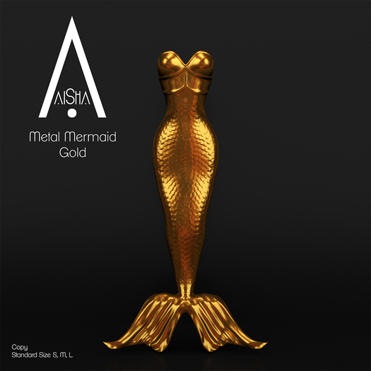 Second Life Marketplace - .AiShA. Metal Mermaid Body Gold