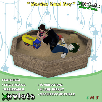 Second Life Marketplace - ** Xeolots ** Wooden Sand Box