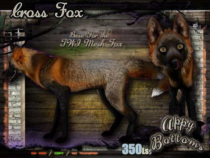 Second Life Marketplace - ::AppyBottoms::~ TWI Fox~ Cross Fox