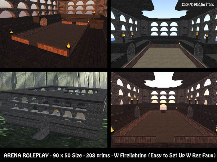 Second Life Marketplace - Arena - Rolplay Fight Arena - Medieval Arena ...