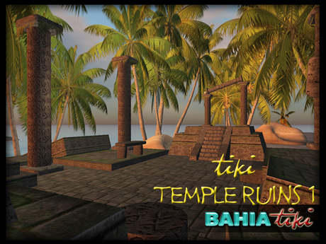 Second Life Marketplace - Tiki Temple Ruins Landscape Pack