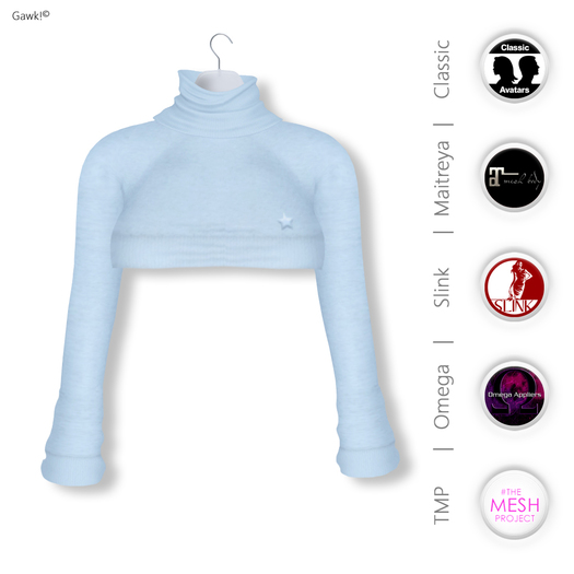 Second Life Marketplace - GAWK! Blue Cozy Mini Sweatshirt | BoM ...