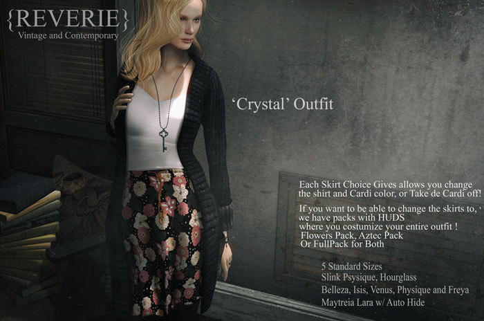 Second Life Marketplace - {Reverie} 'Crystal' Outfit Flowers Pack