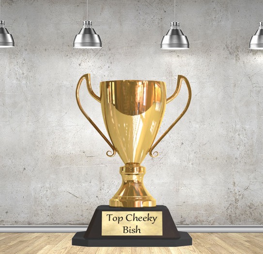 Second Life Marketplace - .:{ MG }:. Top Cheeky Bish Trophy - Wall Decal
