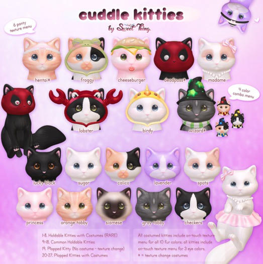 Second Life Marketplace - Sweet Thing. Cuddle Kitties - Wizard (Hold R ...