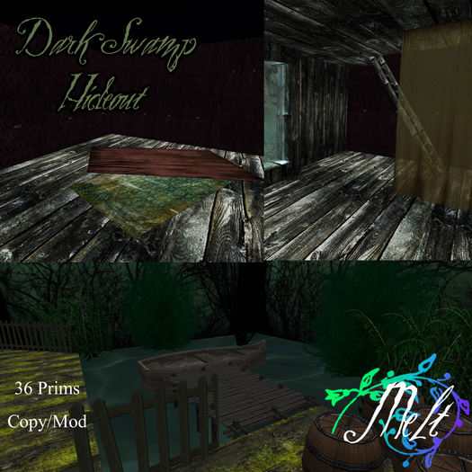 Second Life Marketplace - {Melt} Dark Swamp Hideout Skybox 36 Prims