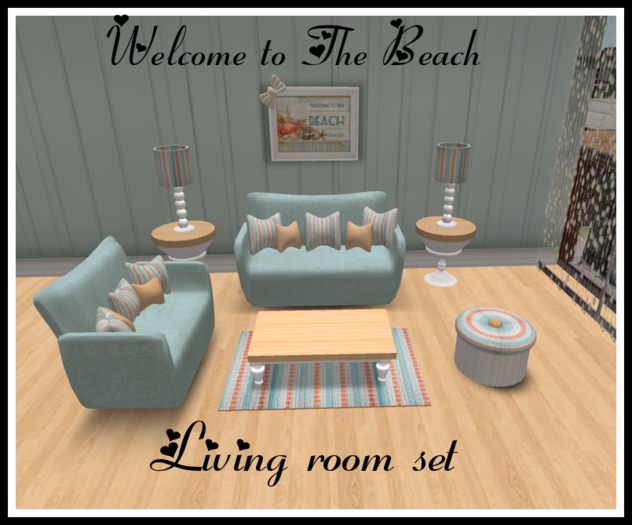 Second Life Marketplace - Welcome to the Beach Livingroom Set