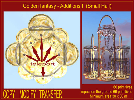 Second Life Marketplace - "Golden Fantasy"- Addition I (small hall)