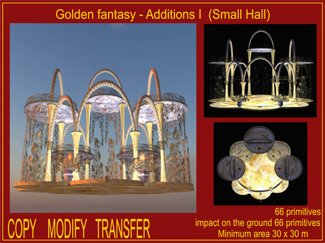 Second Life Marketplace - "Golden Fantasy"- Addition I (small hall)