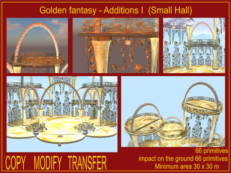 Second Life Marketplace - "Golden Fantasy"- Addition I (small hall)