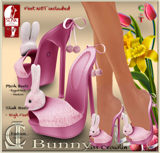 Second Life Marketplace - .:LC:. Bunny - Easter Heels [Slink High] ~ pink