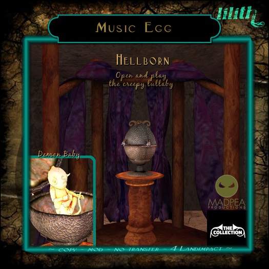 Second Life Marketplace - LD Scripted Music Egg - Hellborn ( Highly ...