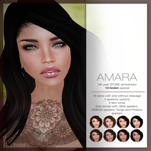 Second Life Marketplace - 7 Deadly s{K}ins AMARA anniversary skin box
