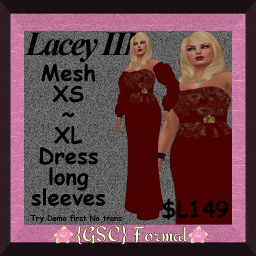 Second Life Marketplace - {GSC}Lacey III Gold/Red Classic Mesh sizes XS-XL