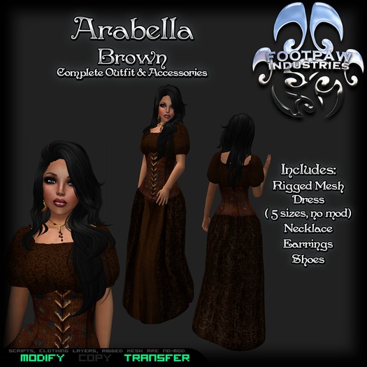 Second Life Marketplace - [FPI] Arabella Brown - Complete Medieval ...