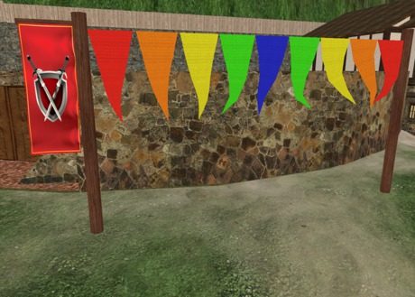 Second Life Marketplace - Medieval Waving (Scripted) Festival-Flags ...