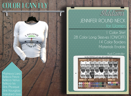 Second Life Marketplace - Addams // Jennifer Round Neck // I Can Fly