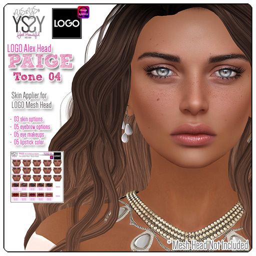 Second Life Marketplace - *YS&YS* Paige Tone04 Skin Applier For LOGO ...