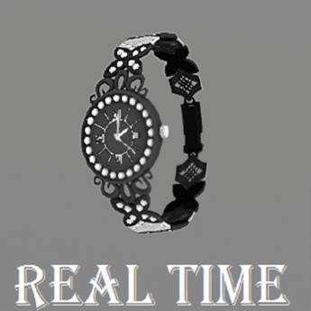 Second Life Marketplace - Women Watch black Time real + HUD
